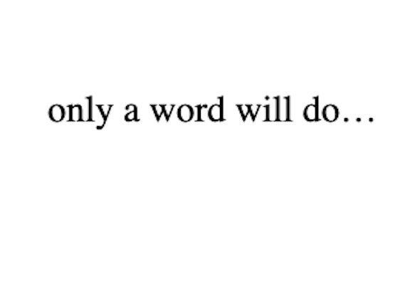 only a word – A Thread You Follow